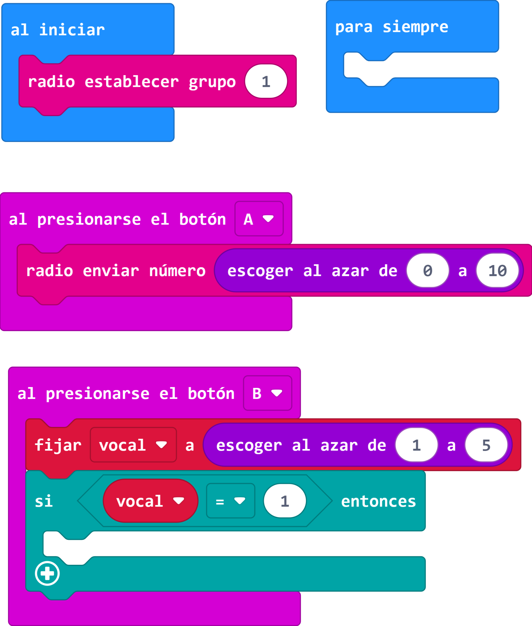 MENSAJES RADIO – Microbit