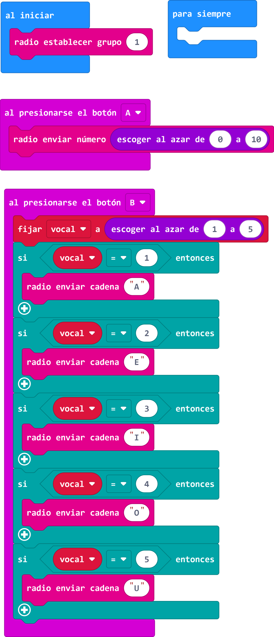 MENSAJES RADIO – Microbit